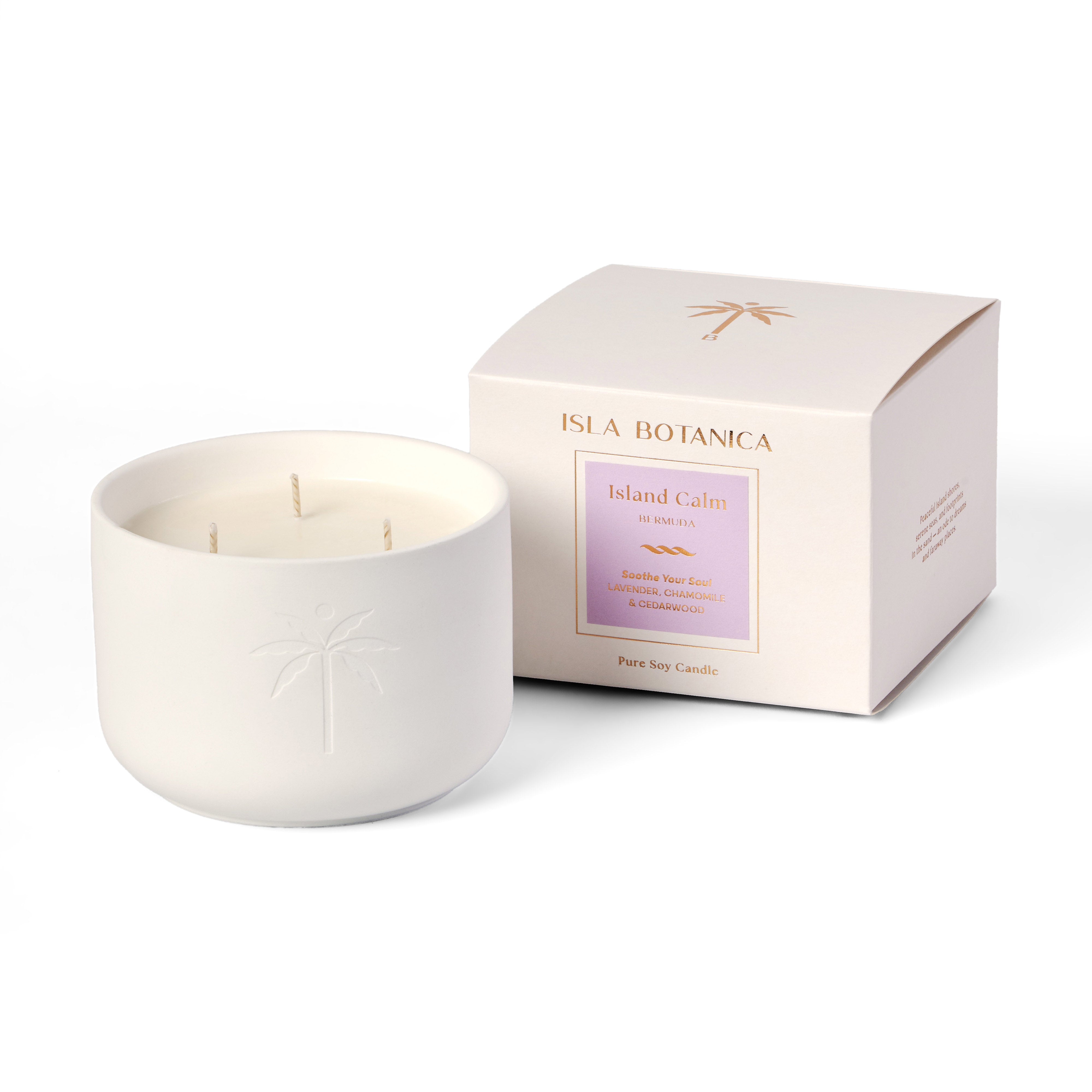Island Calm – Grand Candle 450g, Triple Wick – Isla Botanica